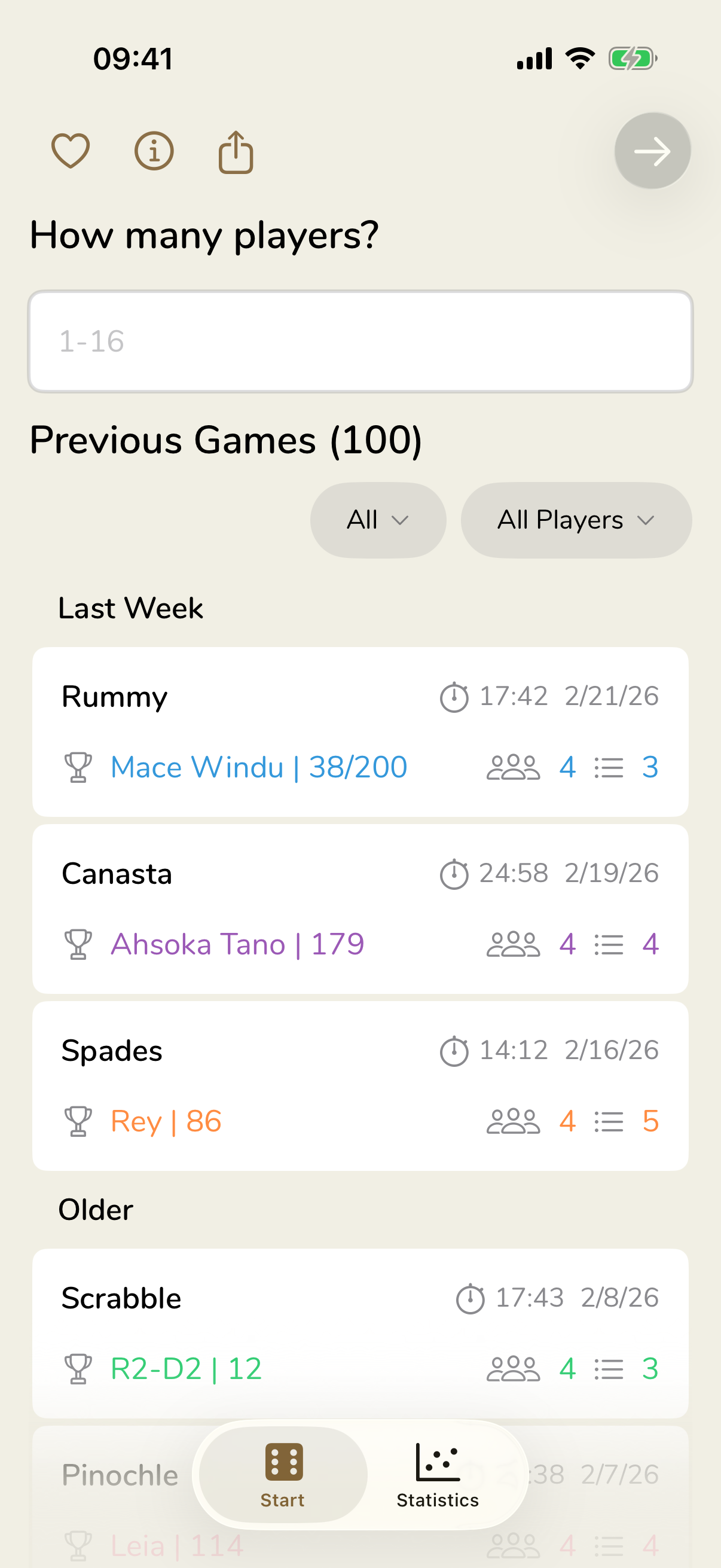 Count Score - Honest Scores for Game Night